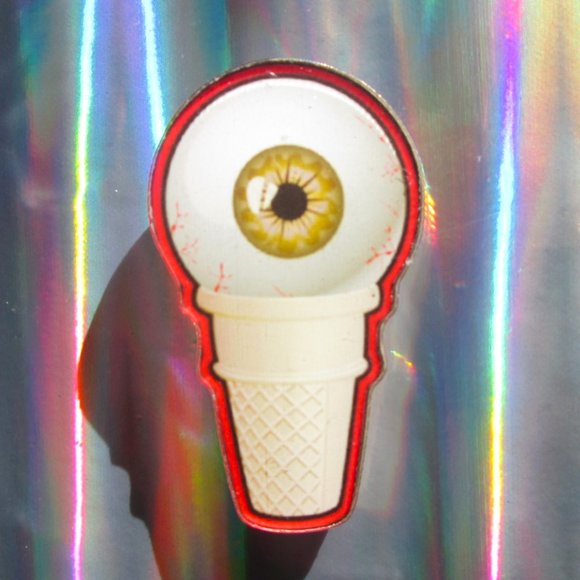 Jewelry | Creepy Eye Jewelry Eyeball Pin Ice Cream Cone Brooch ...